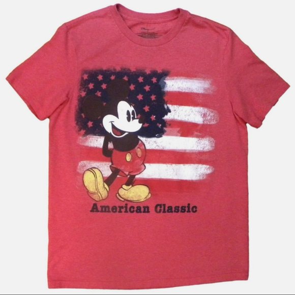 Disney | Shirts | Disney Store Mickey Mouse Usa American Classic Red T ...